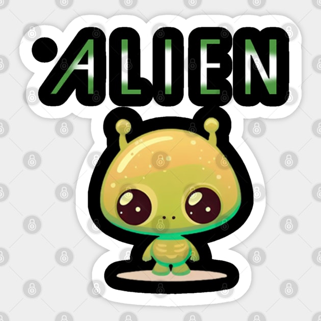 Cute Alien Galaxy Sticker Teepublic